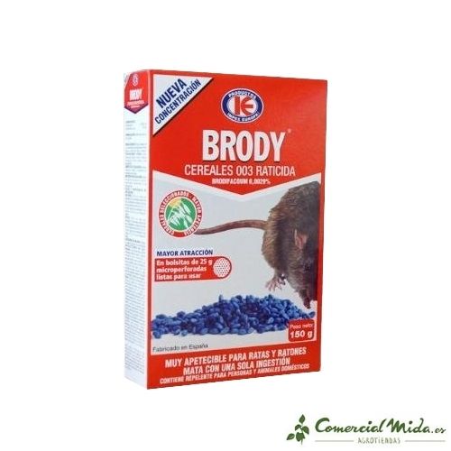 CEREALI BRODY, Rodenticida per cereali (Brodifacoum) – Comercial Mida