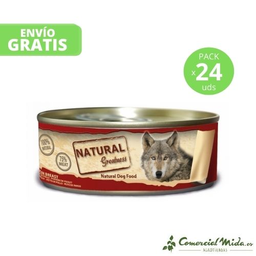 NATURAL GREATNESS Alimento umido classico per cani con petto di pollo ...